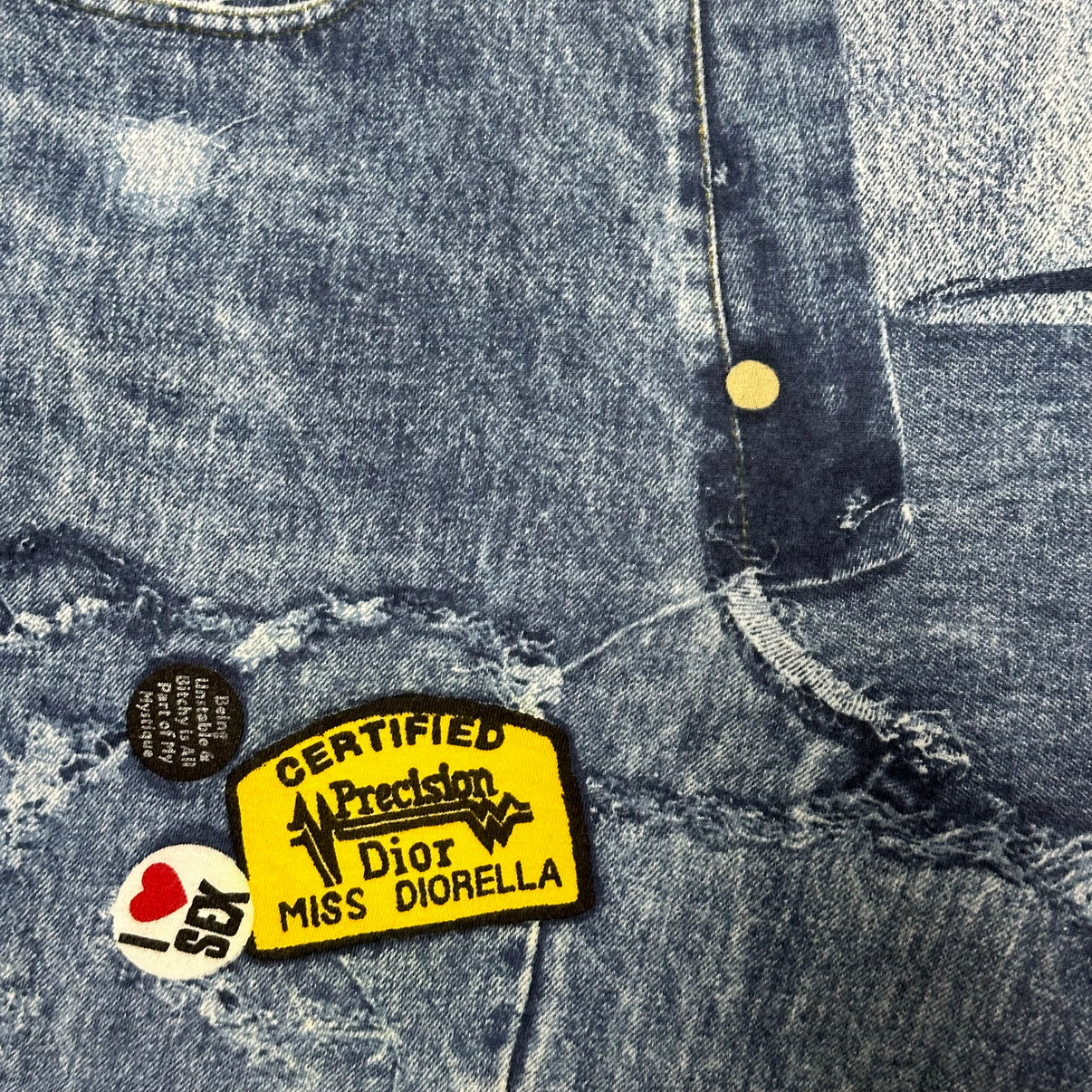 CHRISTIAN DIOR Fall Winter 2001 "Miss Diorella" Patchwork Denim Print – 24/7 archives