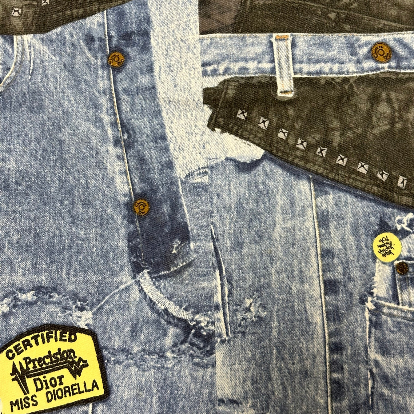 CHRISTIAN DIOR Fall Winter 2001 "Miss Diorella" Patchwork Denim Print ...