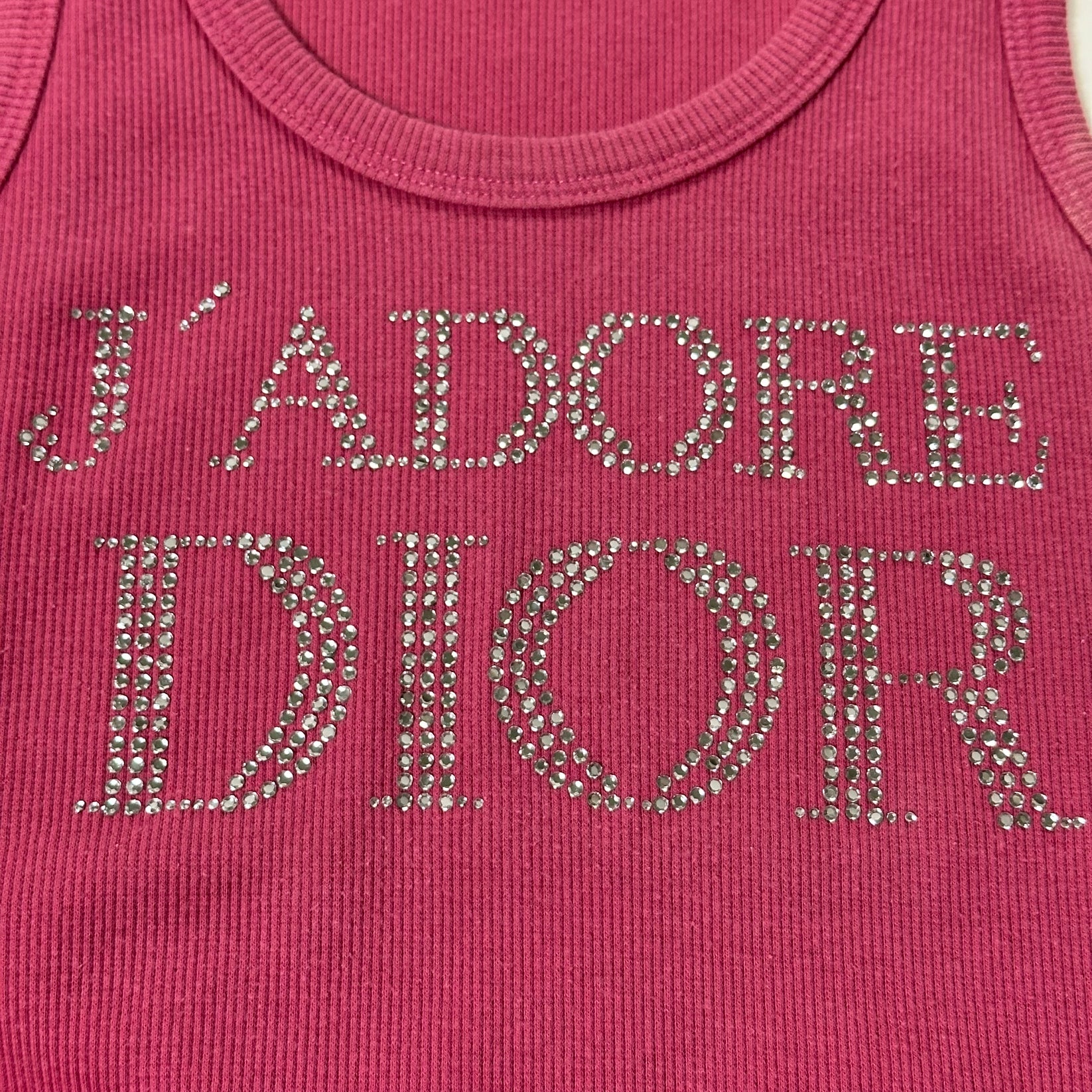 CHRISTIAN DIOR Fall Winter 2003 "J'ADORE DIOR" Swarovski Tank Top – 24/ ...
