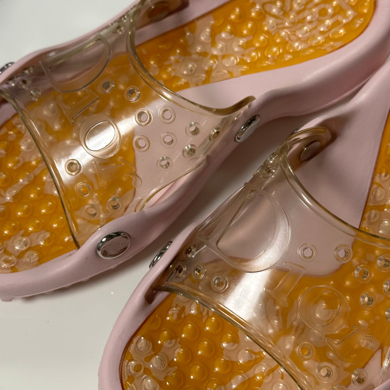 CHRISTIAN DIOR Spring Summer 2004 Surf Chick Floral Print Rubber Slide ...