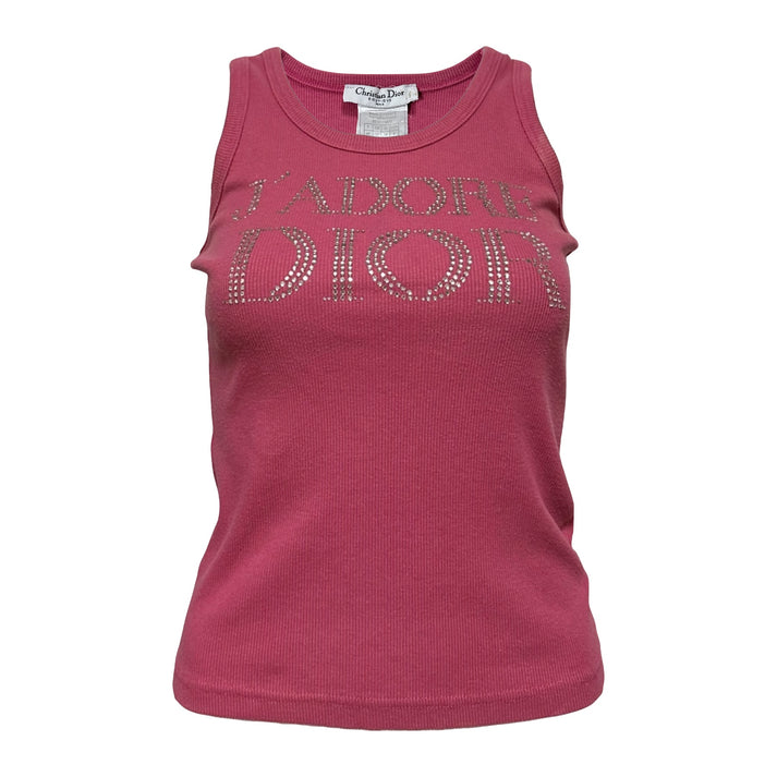 CHRISTIAN DIOR Fall Winter 2003 "J'ADORE DIOR" Swarovski Tank Top – 24/ ...