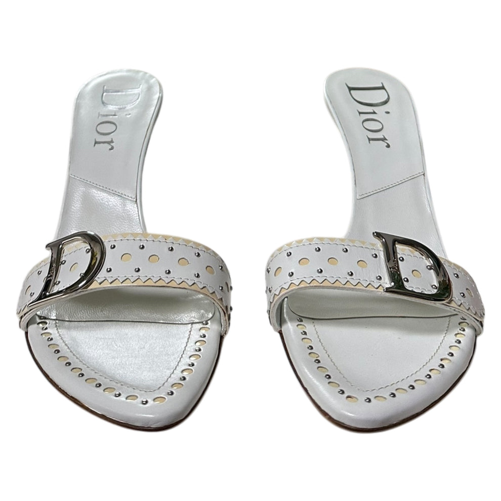 CHRISTIAN DIOR Spring Summer 2004 D'Trick Leather Studded Sandals – 24/ ...