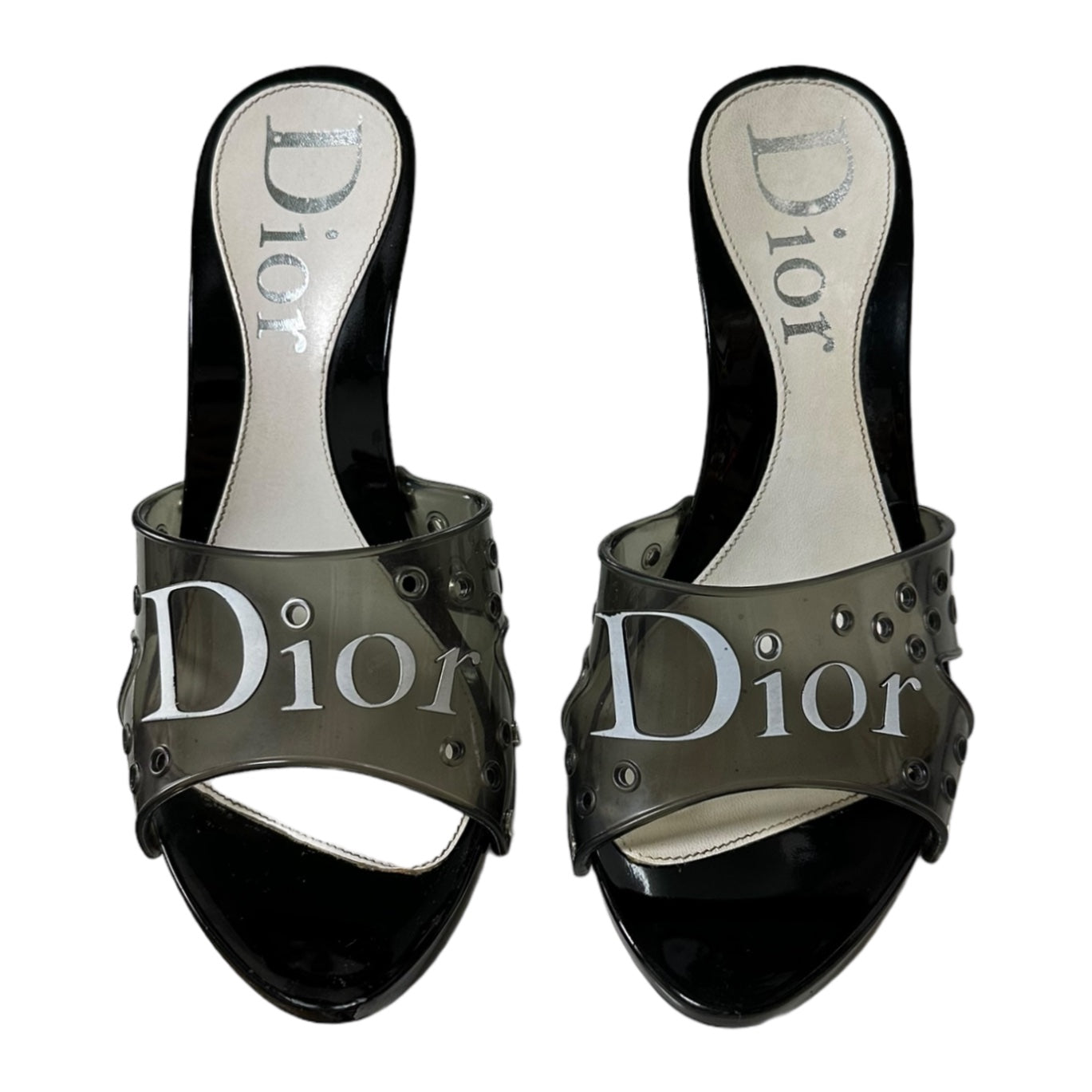 CHRISTIAN DIOR Jelly Logo Platform Heel Sandals – 24/7 archives