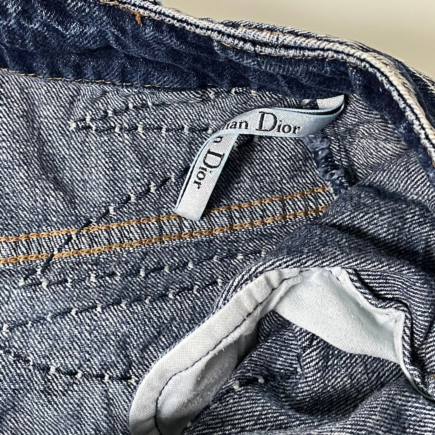 CHRISTIAN DIOR Fall Winter 2006 Stitch Detail Denim Mini Skirt – 24/7 ...