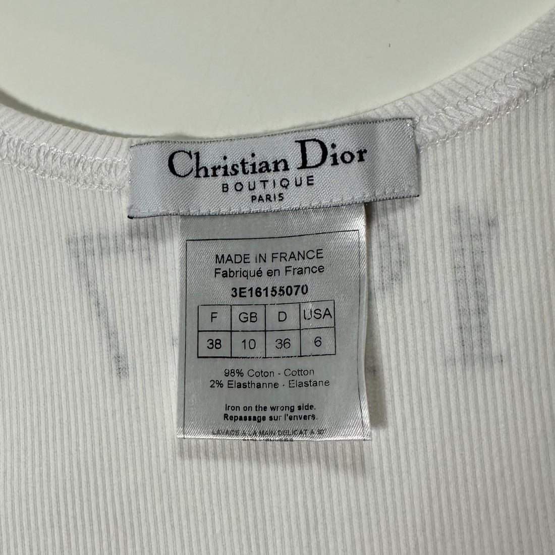 CHRISTIAN DIOR Fall Winter 2003 "J'ADORE DIOR" Swarovski Tank Top – 24/ ...