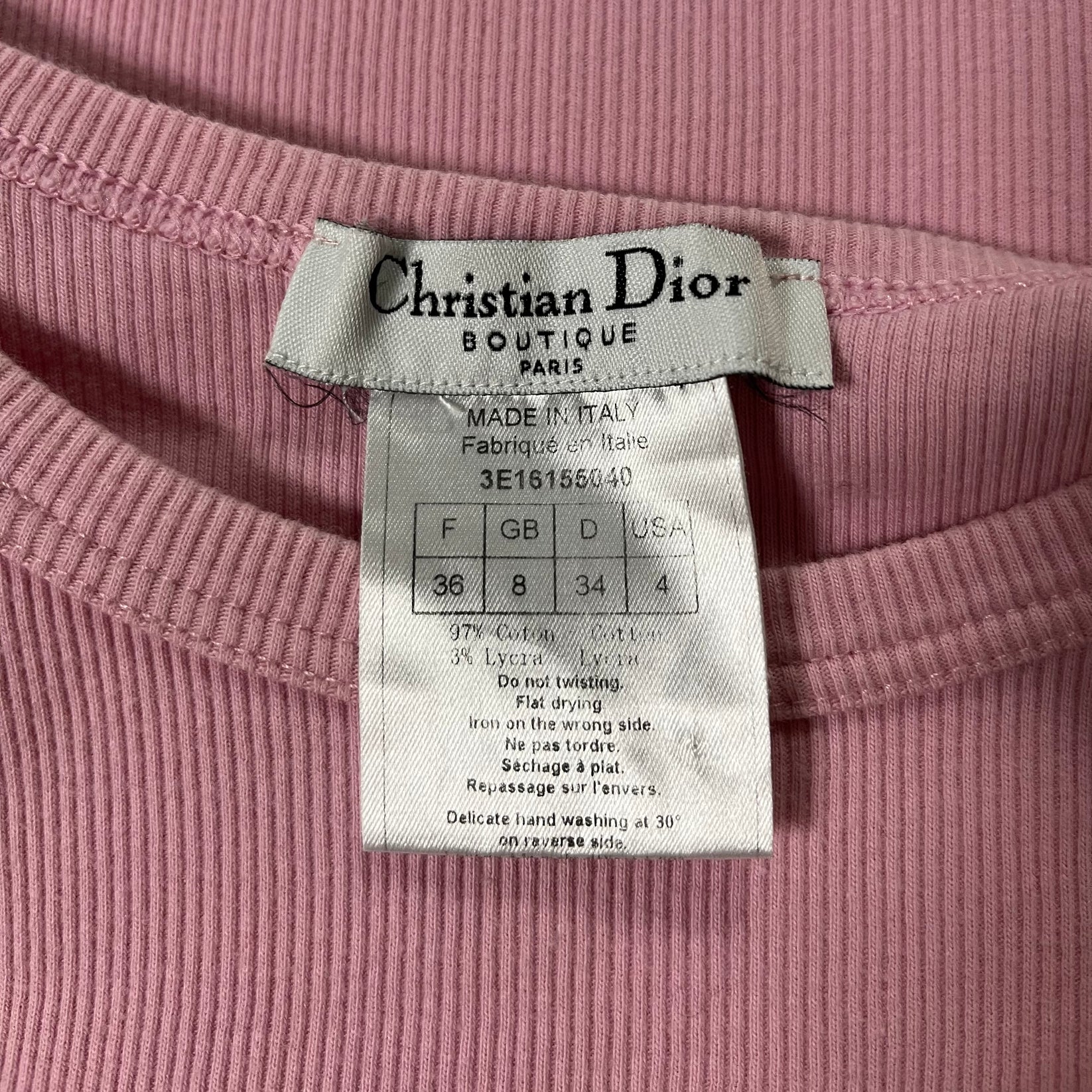 CHRISTIAN DIOR Fall Winter 2003 "J'ADORE DIOR" Tank Top – 24/7 archives