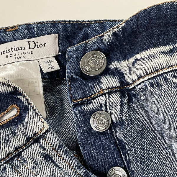 CHRISTIAN DIOR Fall Winter 2006 Stitch Detail Denim Mini Skirt – 24/7 ...