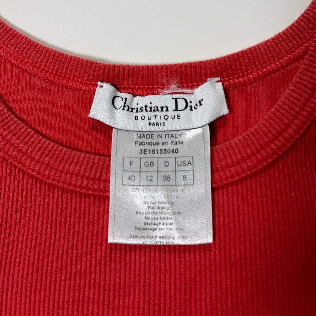 CHRISTIAN DIOR Fall Winter 2003 "J'ADORE DIOR" Tank Top – 24/7 archives